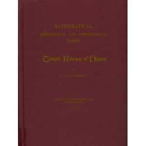 Mathematical, Metrological, and Chronological Tablets from the Temple ...